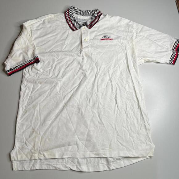 Shirts | Vtg 9s Ford Racing Polo Shirt Crystal Springs Xl Made In Usa ...